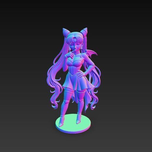 🌙 sailor moon neon・ STL File for 3D printing・Cults