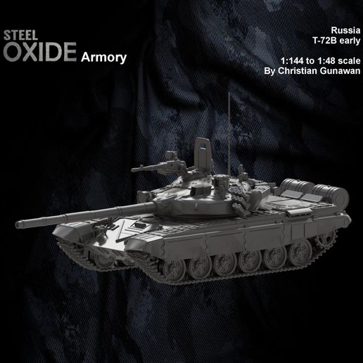 🇷🇺 Russia T-72B early・ STL File for 3D printing・Cults
