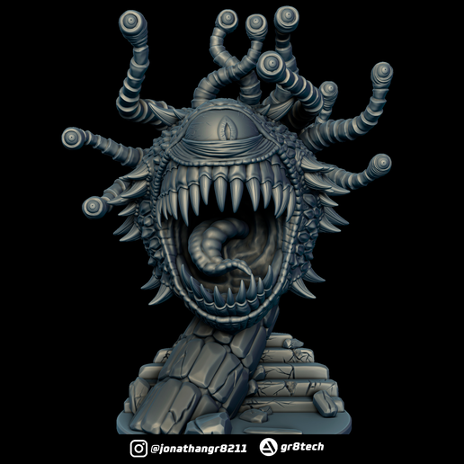 👹 Beholder DnD Monster・ STL File for ・Cults