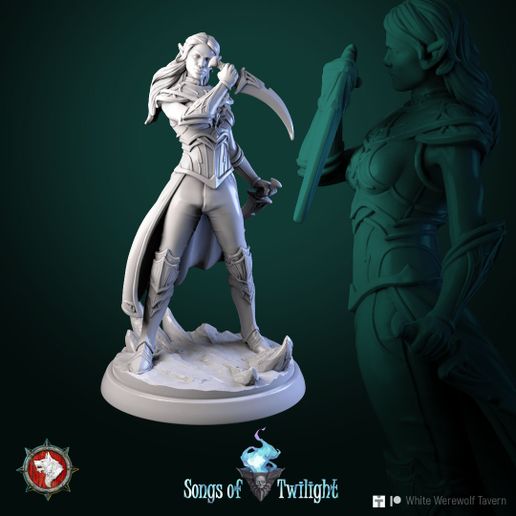 3D file Drow Assassins females set 6 miniatures 🐉 ・Model to download and 3D print・Cults