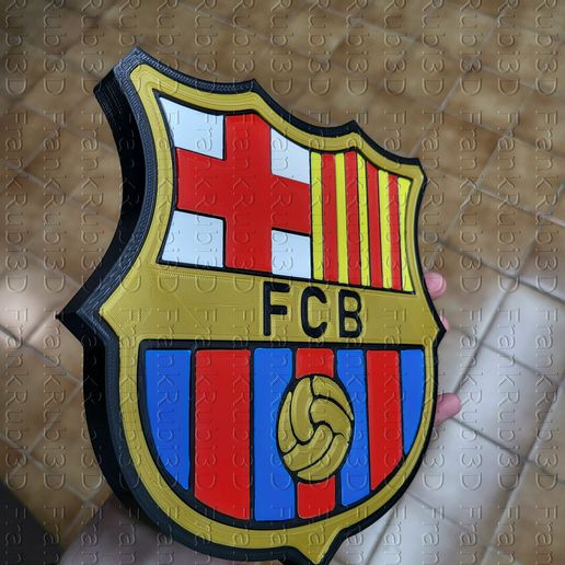 🛡️ ESCUDO 3D FC BARCELONA・Archivo 3D para Impresión 3D・Cults