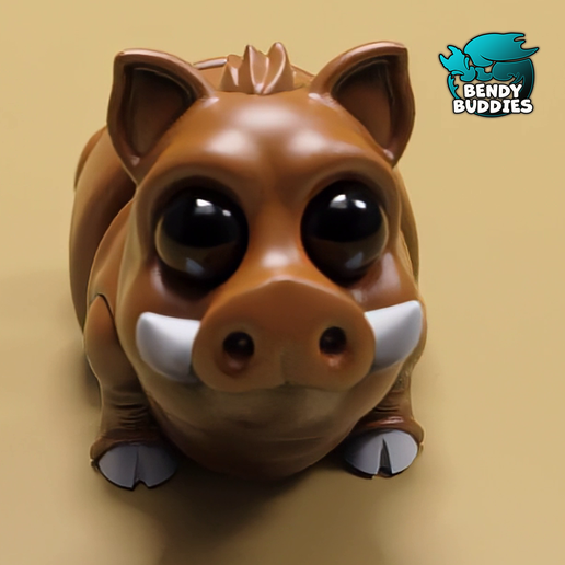 🐗 Wilbur Boar / Pig Articulated / Print-in-Place Swine Animal Creature ...
