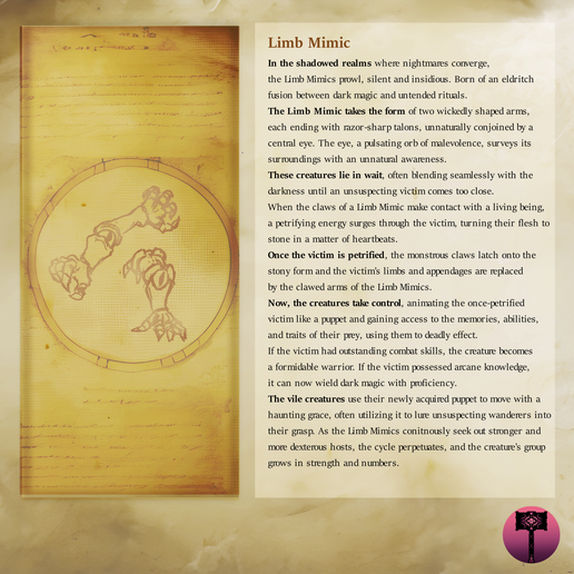 👹 Limb Mimic Monster・ STL File for 3D printing・Cults