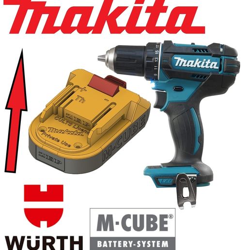 🧞‍♂️ WURTH M-CUBE on MAKITA・ STL File for 3D printing・Cults