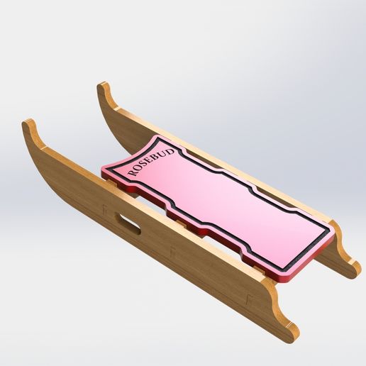 STL file Citizen Kane Rosebud Sled 🛷 ・Design to download and 3D print・Cults
