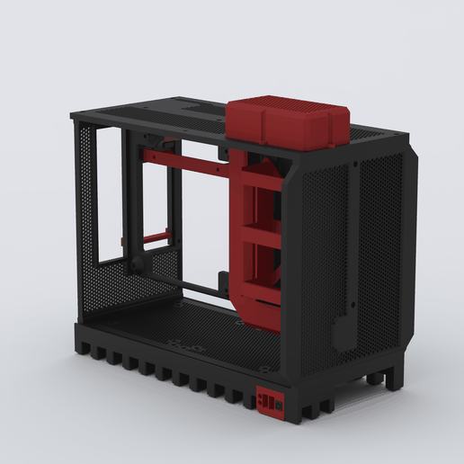 🆓 LxW Red Shift - mITX PC Case - Fully 3D Printable - Free・Free 3D File for ・Cults