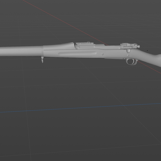 OBJ file Digital model of the US Springfield M1903-1 rifle 🗺️ ・Template ...