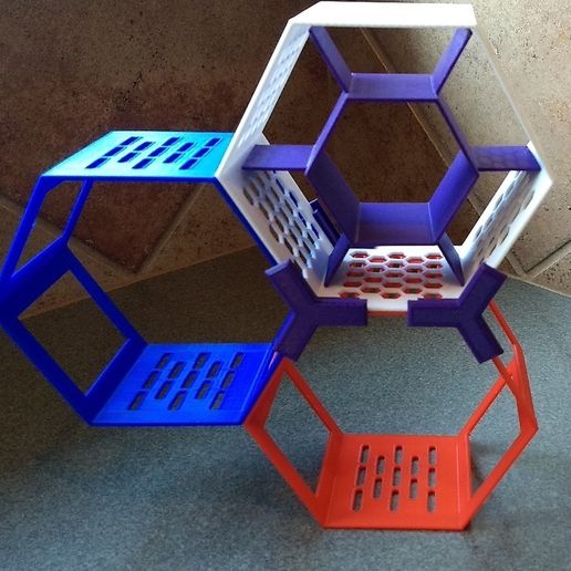 🏠 HexCell Modular Display Stand Extras・Free STL File for ・Cults