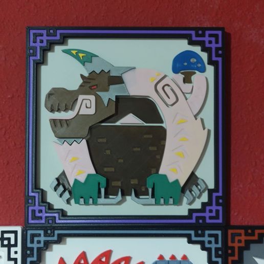 👹 CONGALALA - ICON PLATE FROM MONSTER HUNTER (MULTI COLOR)・ 3MF File ...