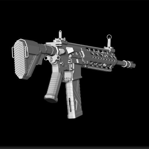 🔫 Gun HK416A8 - Tactical Rifle STL - Modern Weapon 3D Print - Detailed ...