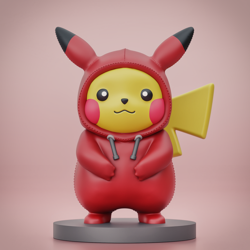 Free STL file Pikachu with hood 🦑 (3MF)・3D printer model to download・Cults