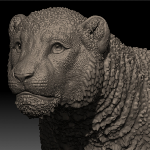🦁 Homotherium Cub-with base・ 3D File for 3D printing・Cults