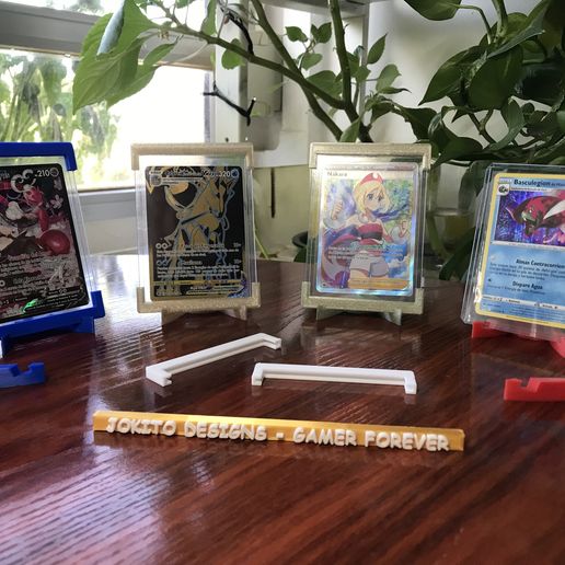 🐉 SIMPLE POKEMON CARD DISPLAY STAND・Free OBJ File for 3D printing・Cults