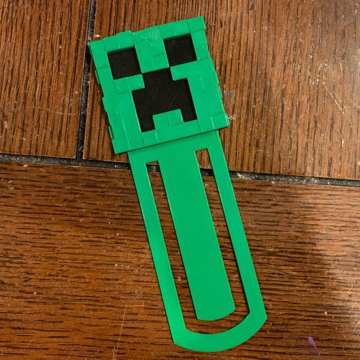 🔖 Minecraft Creeper Bookmark・Free STL File for ・Cults