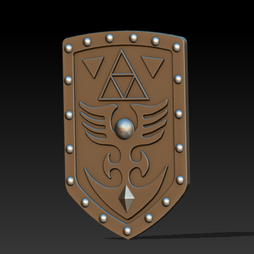 STL file Fighter's Shield - The Legend of Zelda 🛡️ ・3D printable model ...