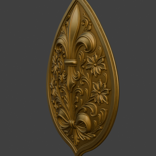 🌿 Lilly Leaf Shield・ STL File for 3D printing・Cults