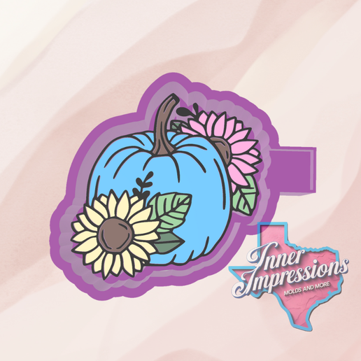 🍂 Fall Pumpkin with flowers freshie mold・ STL File for 3D printing・Cults