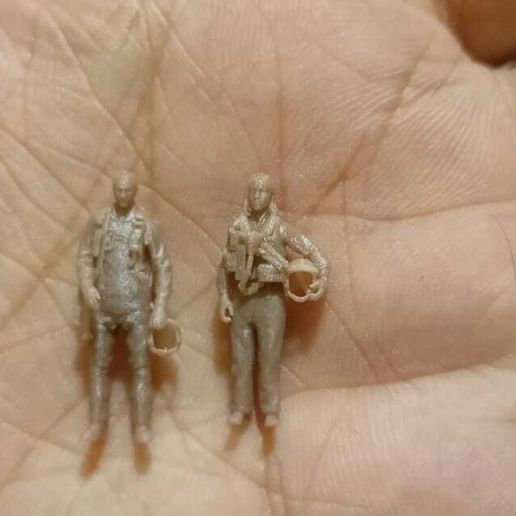 🧑‍ ️ Modern generic fighter jet pilot male and female set 1・ 3D File ...