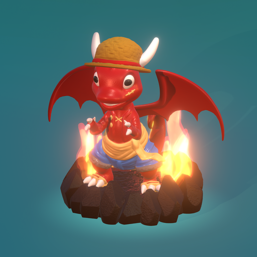 🐉 Luffy dragon One Piece・Arquivo STL para Impressão 3D・Cults
