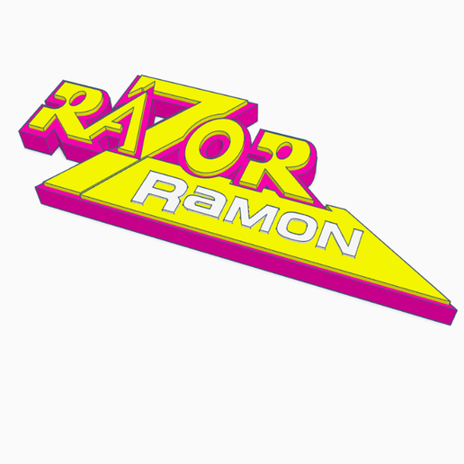🪒 RAZOR RAMON (WWE) V2 Logo Display by MANIACMANCAVE3D・ STL File for 3D ...