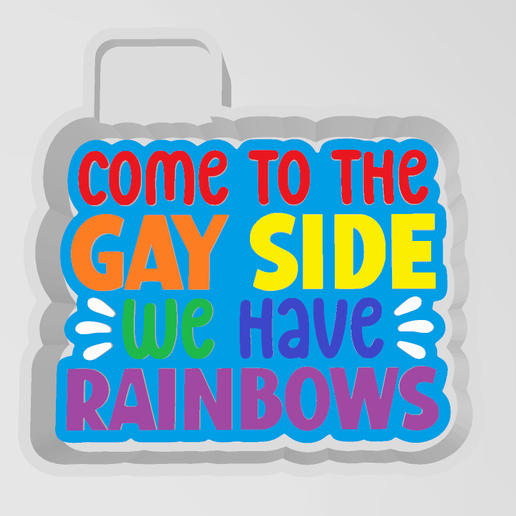 STL file Gay Side Rainbows Freshie Housing 👬 ・Template to download and ...