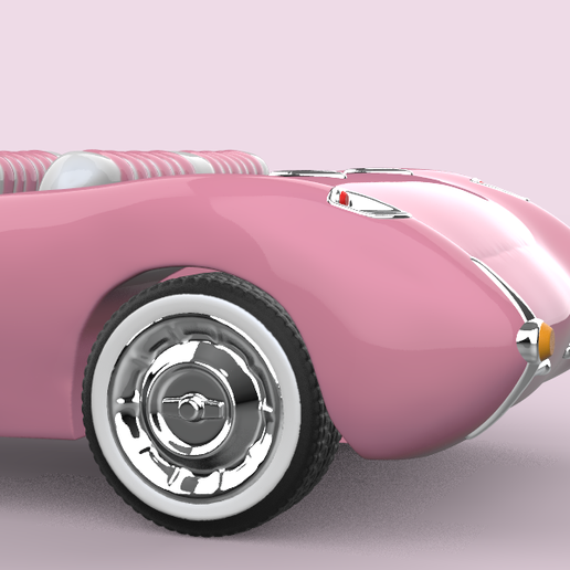🚗 pink car from movie・ OBJ File for ・Cults