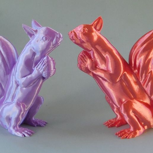 🌐 Squizzle! A No supports Squirrel Sculpt・Free STL File for ・Cults