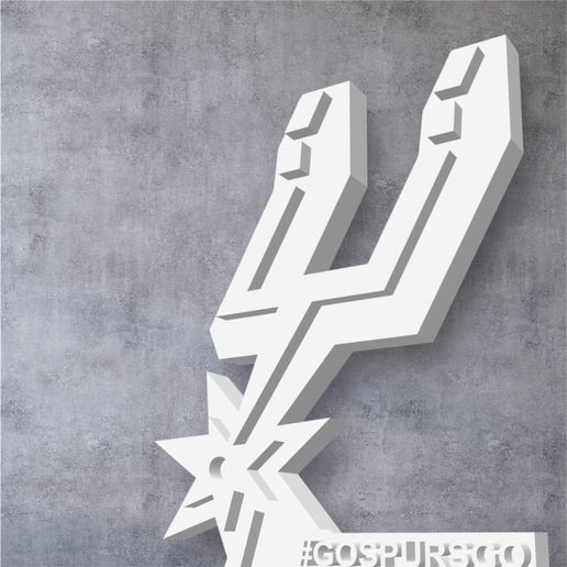 🏀 Spurs Basketball Team Standing 3D Print Logo・Archivo OBJ para ...