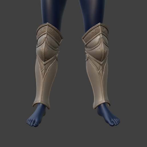 🎭 Silver Knight Greaves・ STL File for 3D printing・Cults