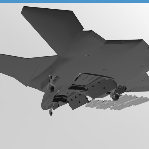 🥷 Xian Stealth Bomber Concept・ 3D File for 3D printing・Cults