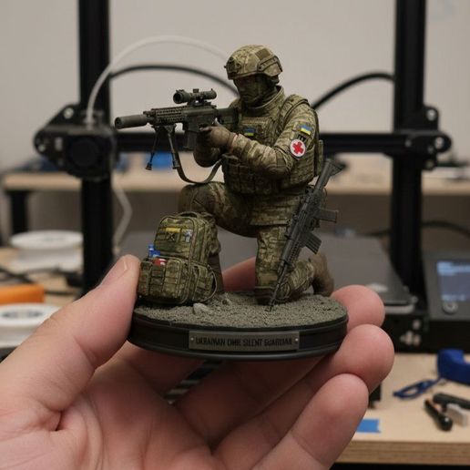🇺🇦 "Silent Guardian: Medic Archer・ 3MF File for 3D printing・Cults
