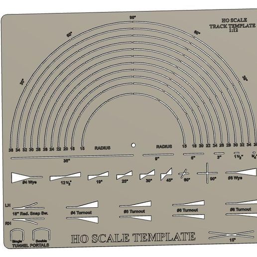 Ho Scale Track Templates