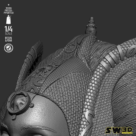 👤 PADME PORTRAIT BUST - TESTED AND READY FOR 3D PRINTING・ 3D File for ...