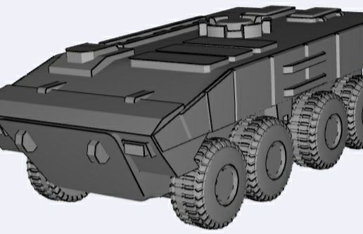 🎲 25ton 8x8 APC/IFV・Free STL File for ・Cults