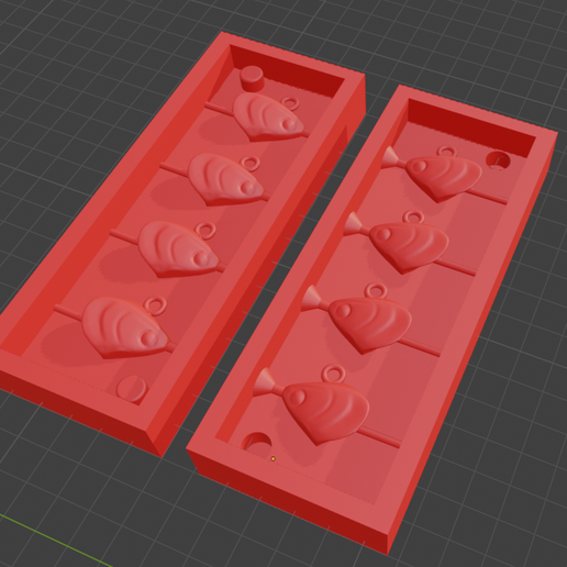 🐠 fish head Jig mold・ STL File for 3D printing・Cults