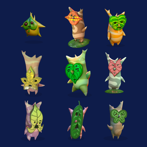 🦸 Korok complete collection | Zelda・ STL File for 3D printing・Cults