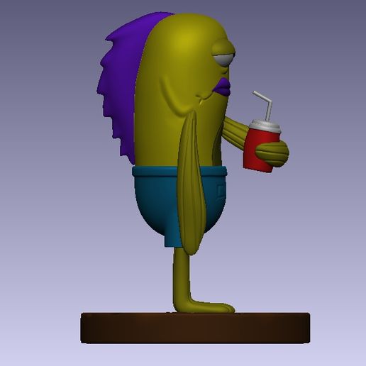 exhausted fish spongebob