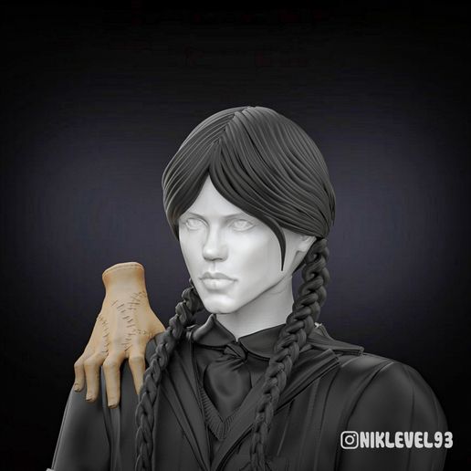 🧛 Wednesday Addams STL Model・ STL File for 3D printing・Cults