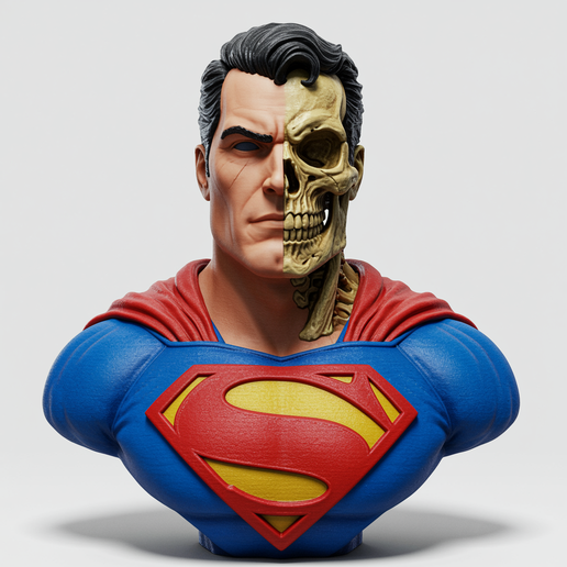 🦸‍♂️ Superman calavera - Superman skull・ STL File for 3D printing・Cults