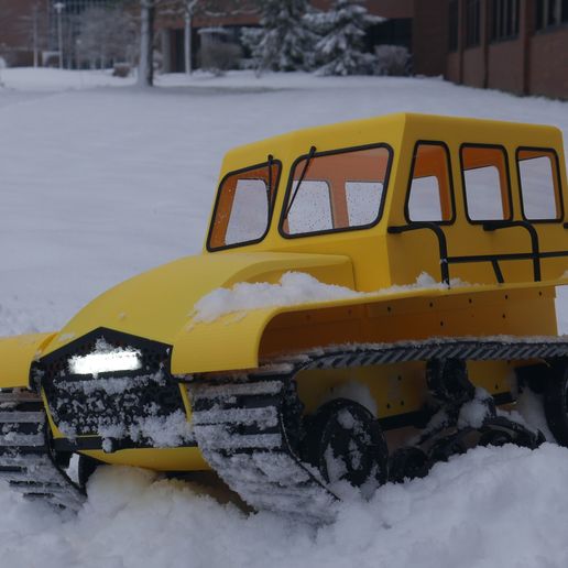 🚜 3D Printed 1/7 scale Sno-Trac RC snowcat・ 3D File for 3D printing・Cults