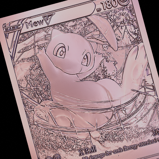 STL file Mew Card Pokemon 🐉 ・3D printer design to download・Cults