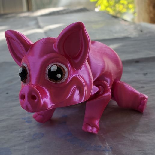 3D printed CUTE FLEXI PIG AND BOAR ARTICULATED • made with Flashforge ...