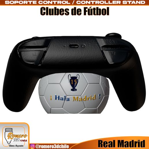 🎛️ Real Madrid Control Support・ STL File for 3D printing・Cults