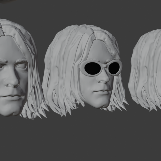🪨 1/12 kurt cobain head・Free STL File for 3D printing・Cults
