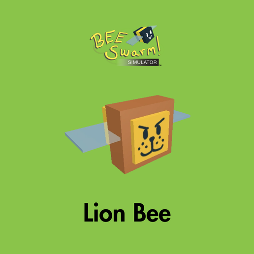 🦁 Lion Bee Figure (Bee Swarm Simulator)・ STL File for 3D printing・Cults