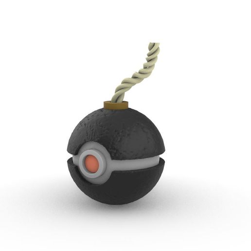 💣 Pokeball Bomb Ball・ STL File for 3D printing・Cults