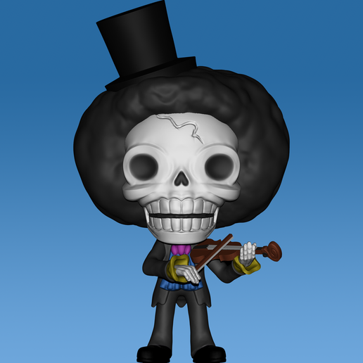 STL file Brook One Piece Funko 🎻 ・3D print design to download・Cults