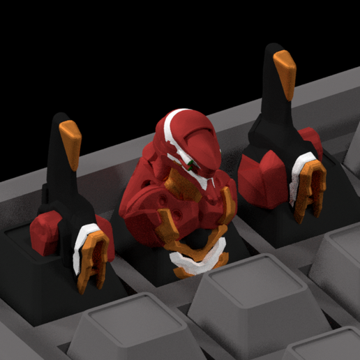 ⌨️ Evangelion keycaps - Eva 00, Eva 01, Eva 02・ STL File for 3D ...