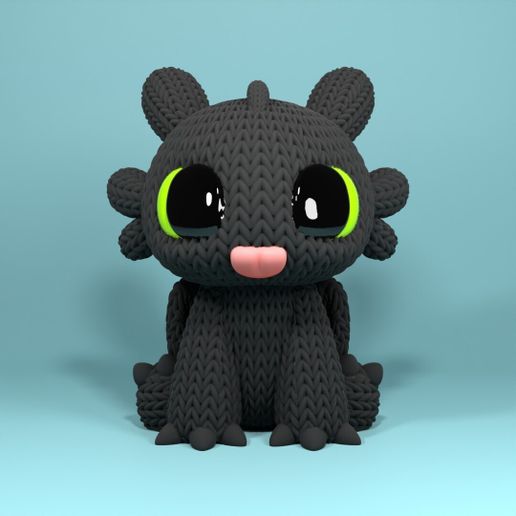 🚆 Toothless Knitted how to train your dragon・ STL File for 3D printing ...