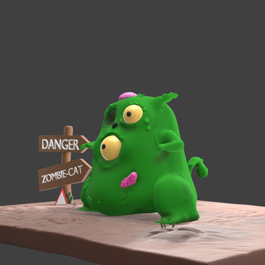 🤯 Exploding Kittens Zombie Cat・ STL File for 3D printing・Cults